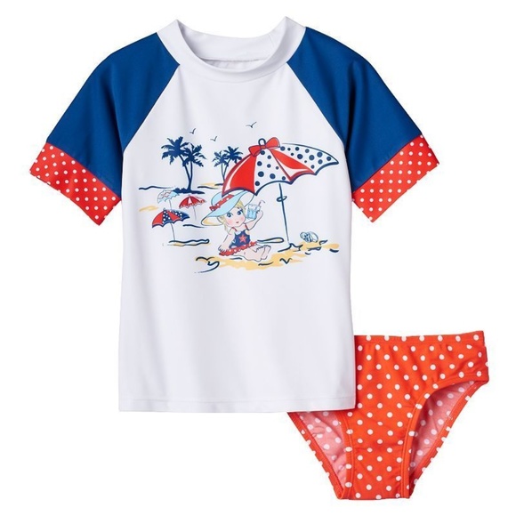 Floatimini | Swim | 2piece Rashguard Swimsuit Girls Size 6 | Poshmark
